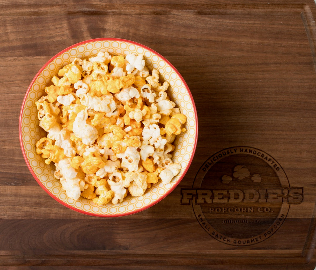 Cheesy Garlic Bread Popcorn – Freddies Popcorn Company